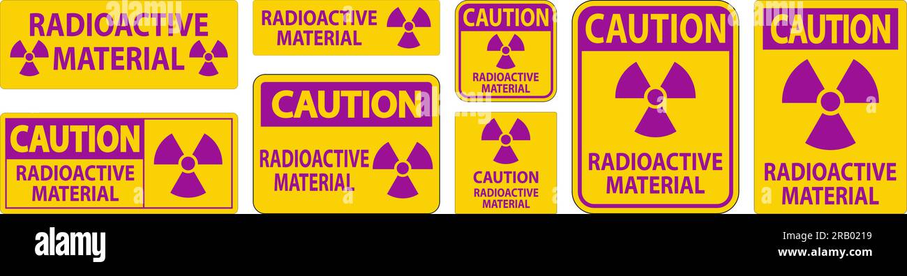 Caution Sign Radioactive Materials Stock Vector Image & Art - Alamy