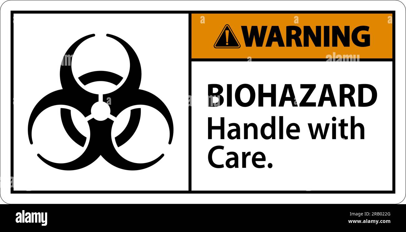 Biohazard Warning Label Biohazard, Handle With Care Stock Vector Image ...
