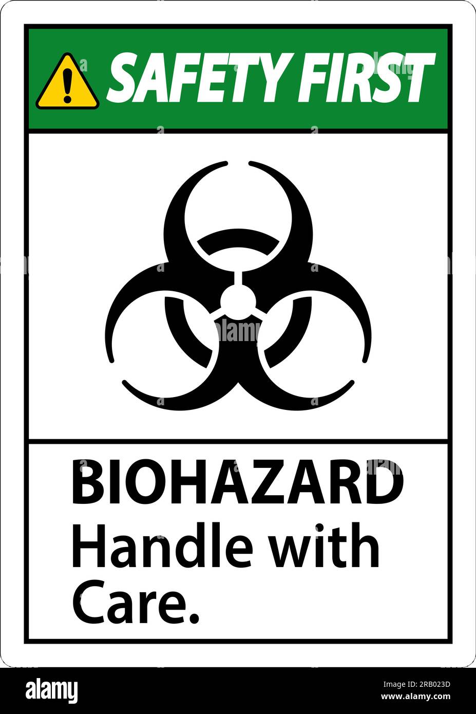 Biohazard Safety First Label Biohazard, Handle With Care Stock Vector ...