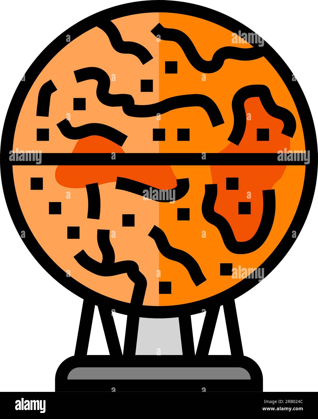 mars globe planet color icon vector illustration Stock Vector Image ...