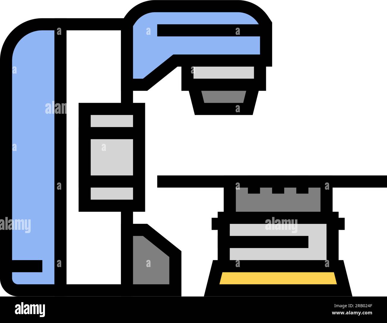 radiation therapy machine nuclear energy color icon vector illustration ...