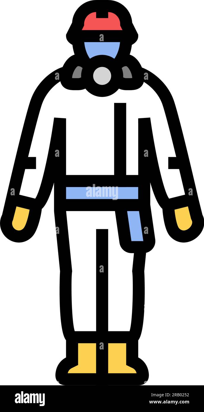 nuclear power plant worker energy color icon vector illustration Stock ...