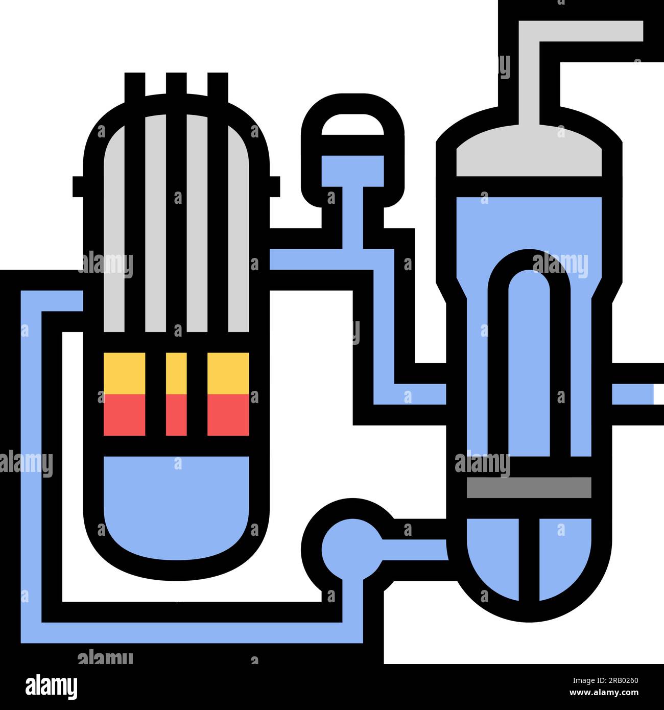 pressurized water reactor nuclear energy color icon vector illustration ...
