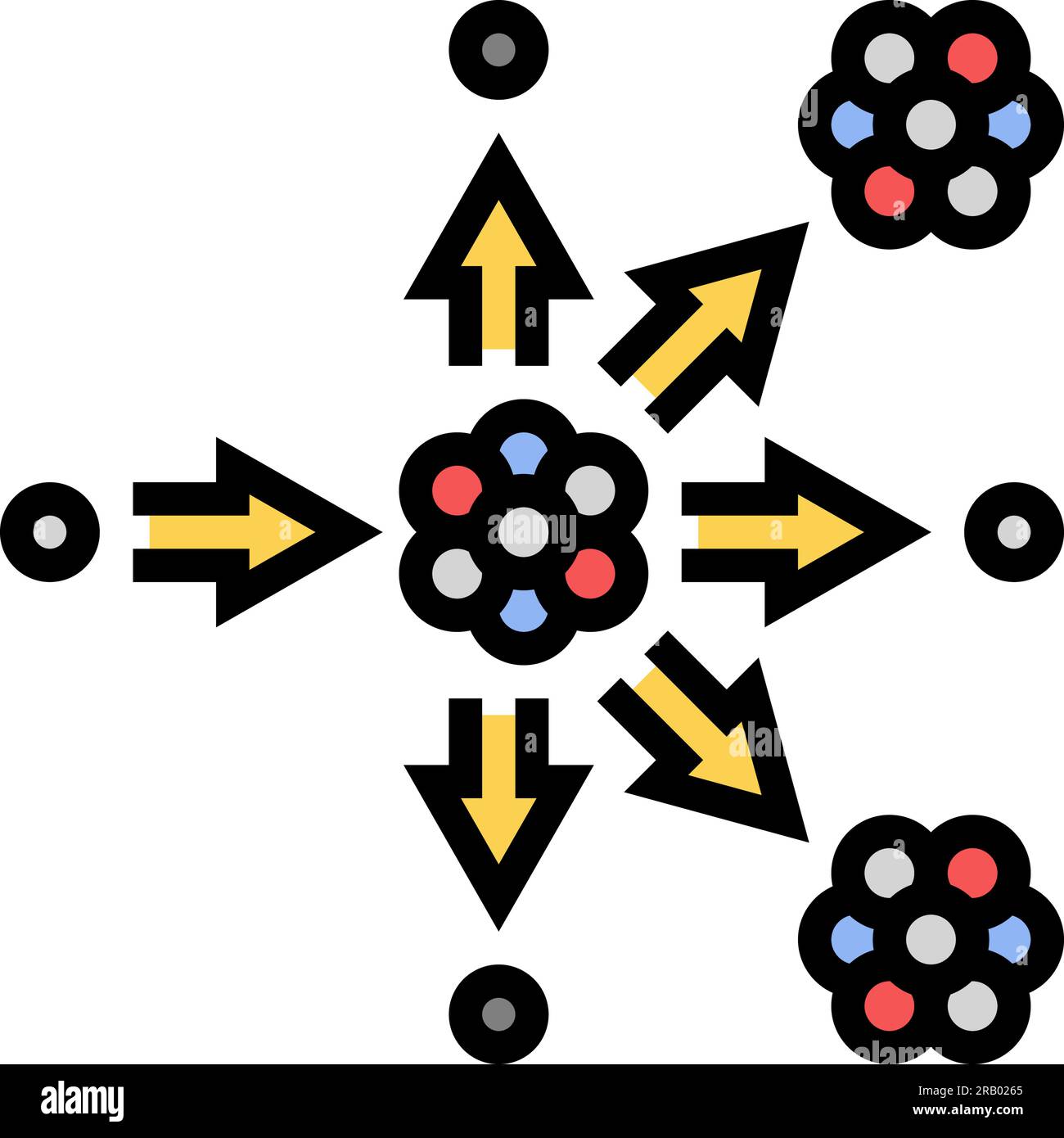 nuclear fission energy color icon vector illustration Stock Vector ...