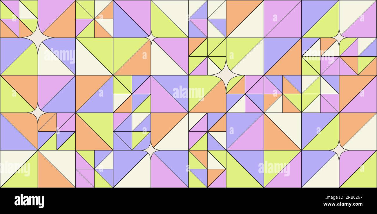 Y2k aesthetic background. Abstract vector geometric pattern in ...