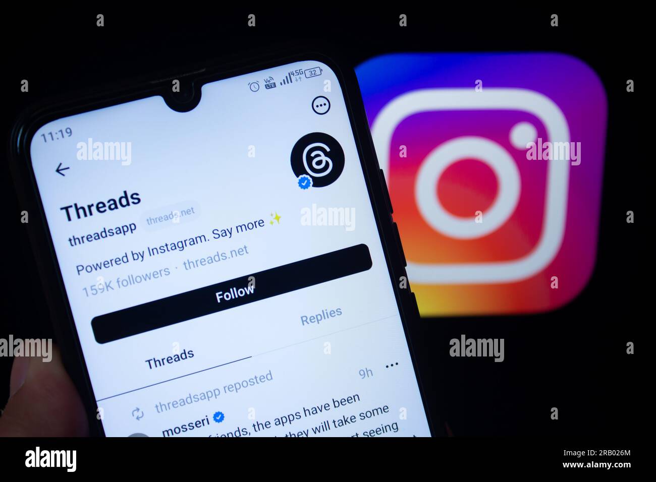 Instagram Threads app from Meta. New social media application Threads. New rival of Twitter ...