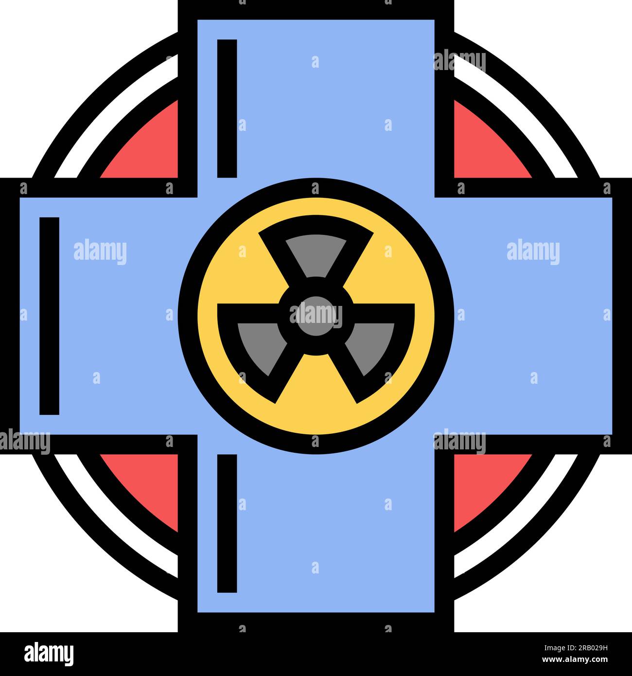 nuclear medicine lab energy color icon vector illustration Stock Vector ...
