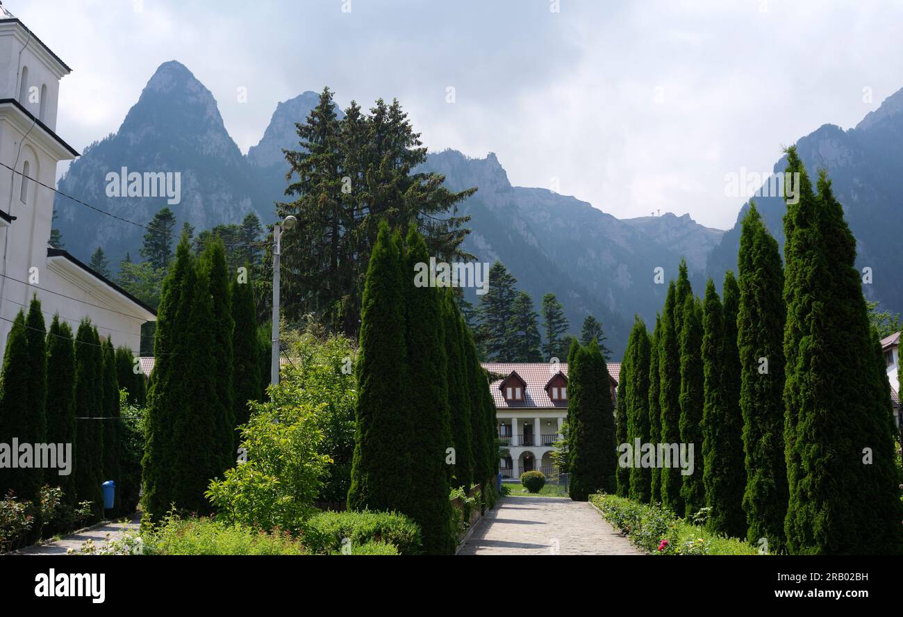 Caraiman Monastery in Busteni Mountains in Romania Stock Photo - Alamy