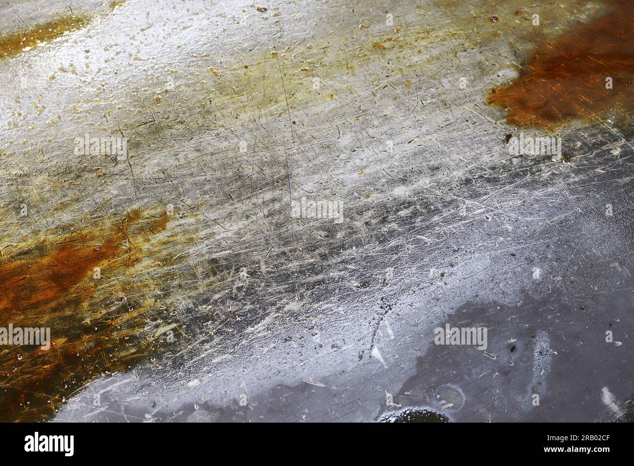 surface greasy scratched metal background texture Stock Photo - Alamy