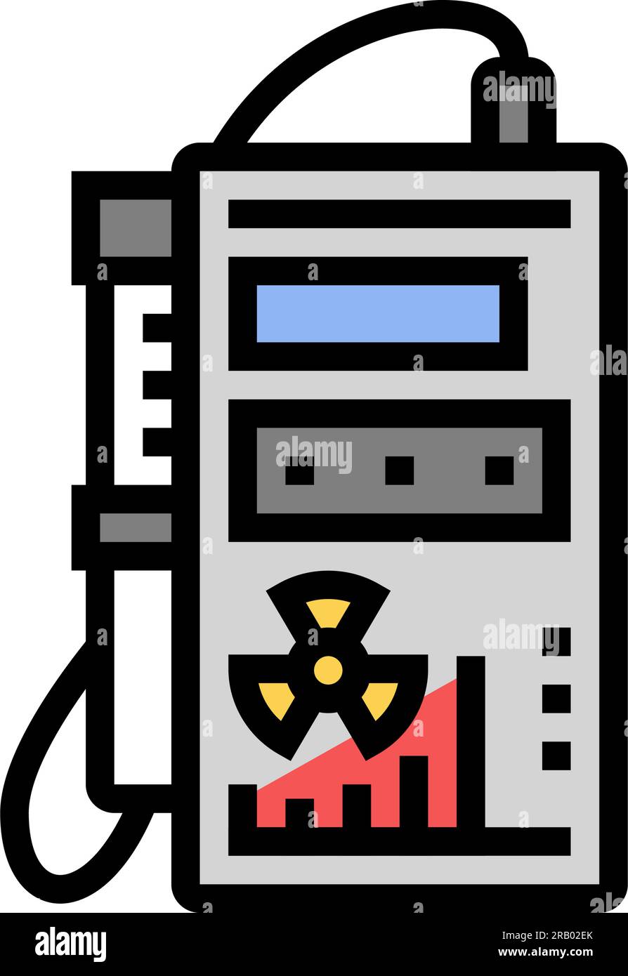 geiger counter nuclear energy color icon vector illustration Stock ...