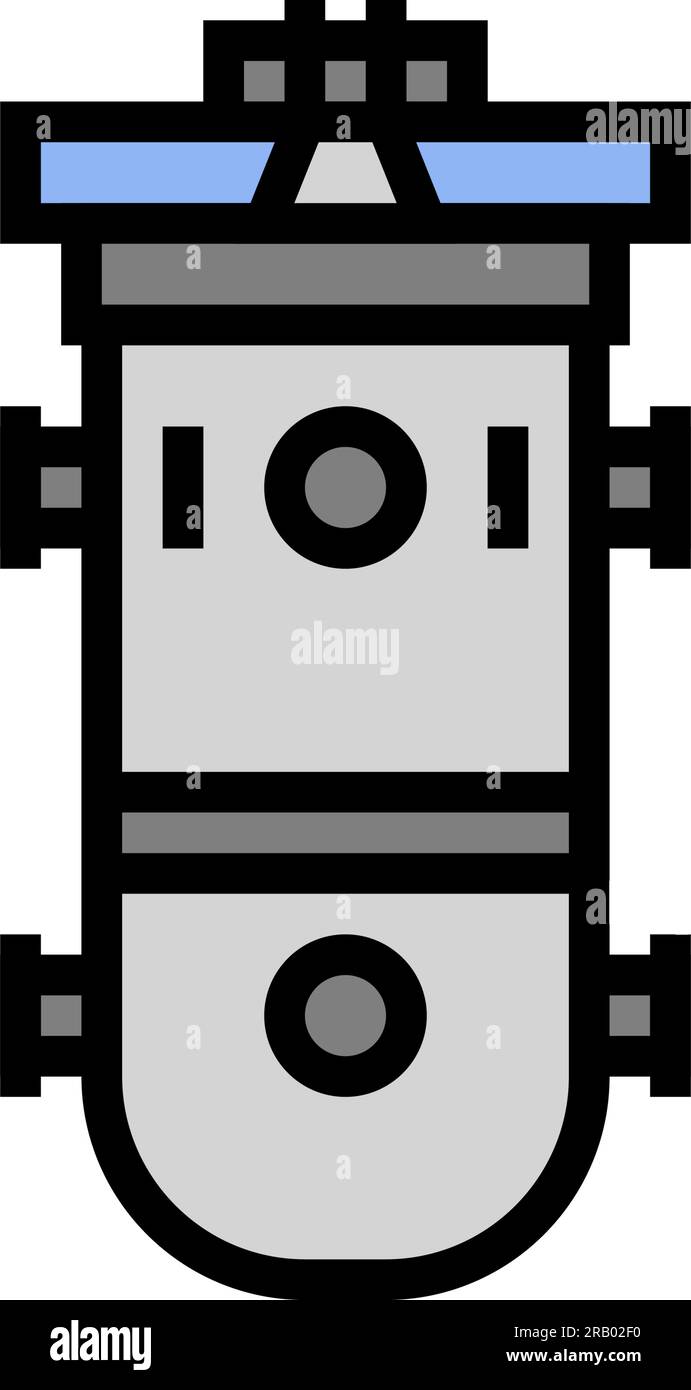 reactor vessel nuclear energy color icon vector illustration Stock ...