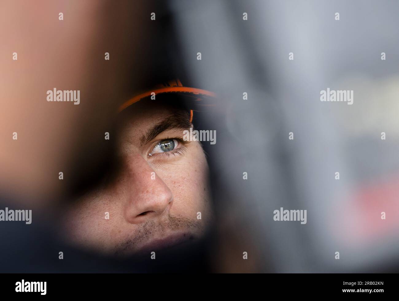 6th July 2023. SILVERSTONE - Max Verstappen (Red Bull Racing) speaks to ...