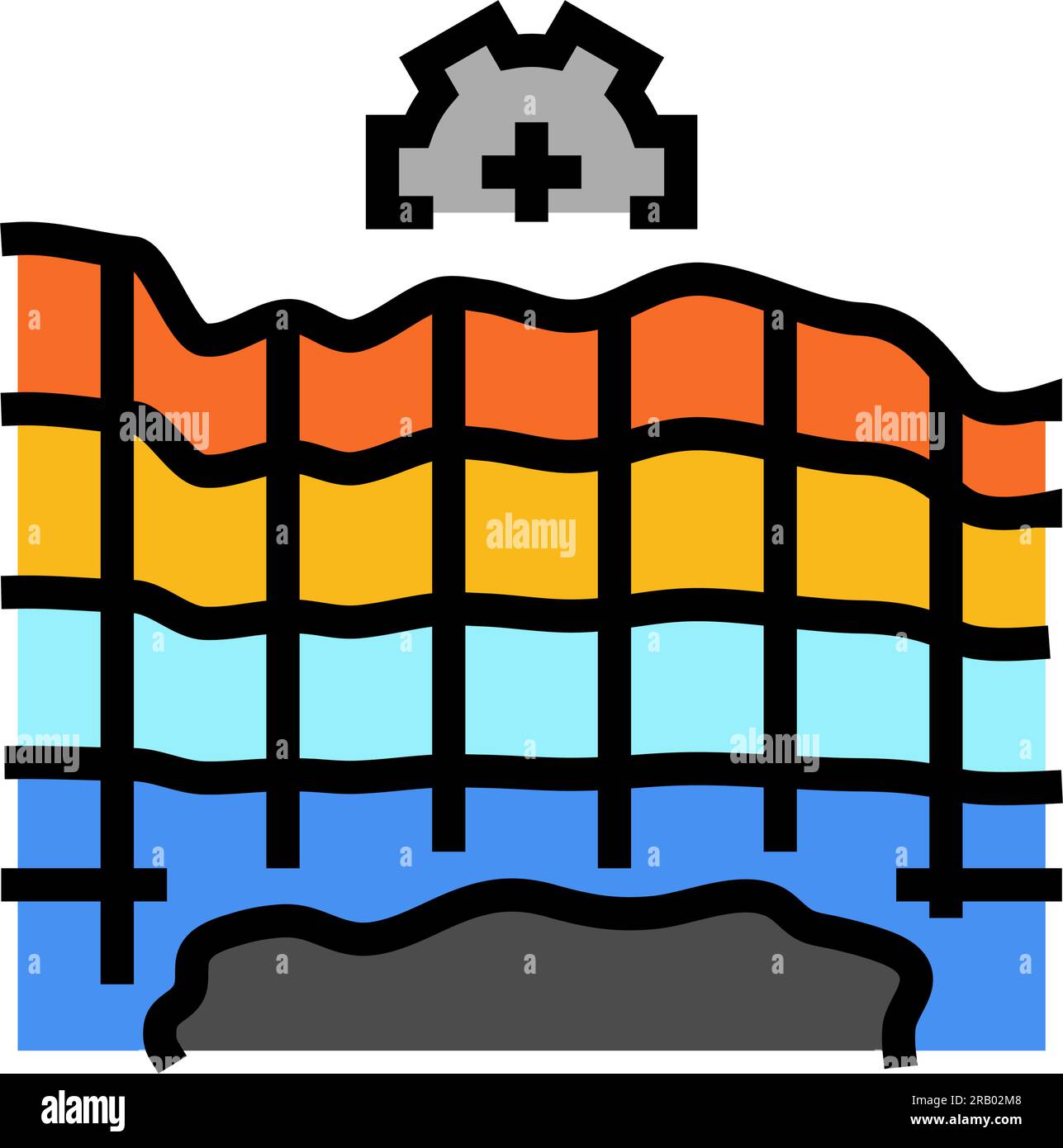 oil reservoir simulation petroleum engineer color icon vector ...
