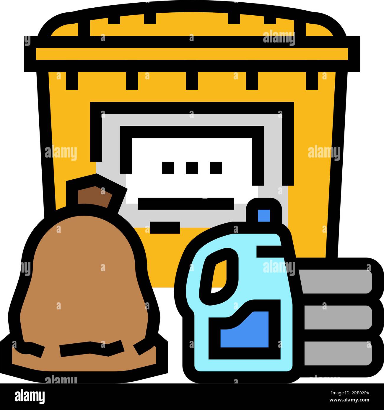 oil spill response kit petroleum engineer color icon vector ...