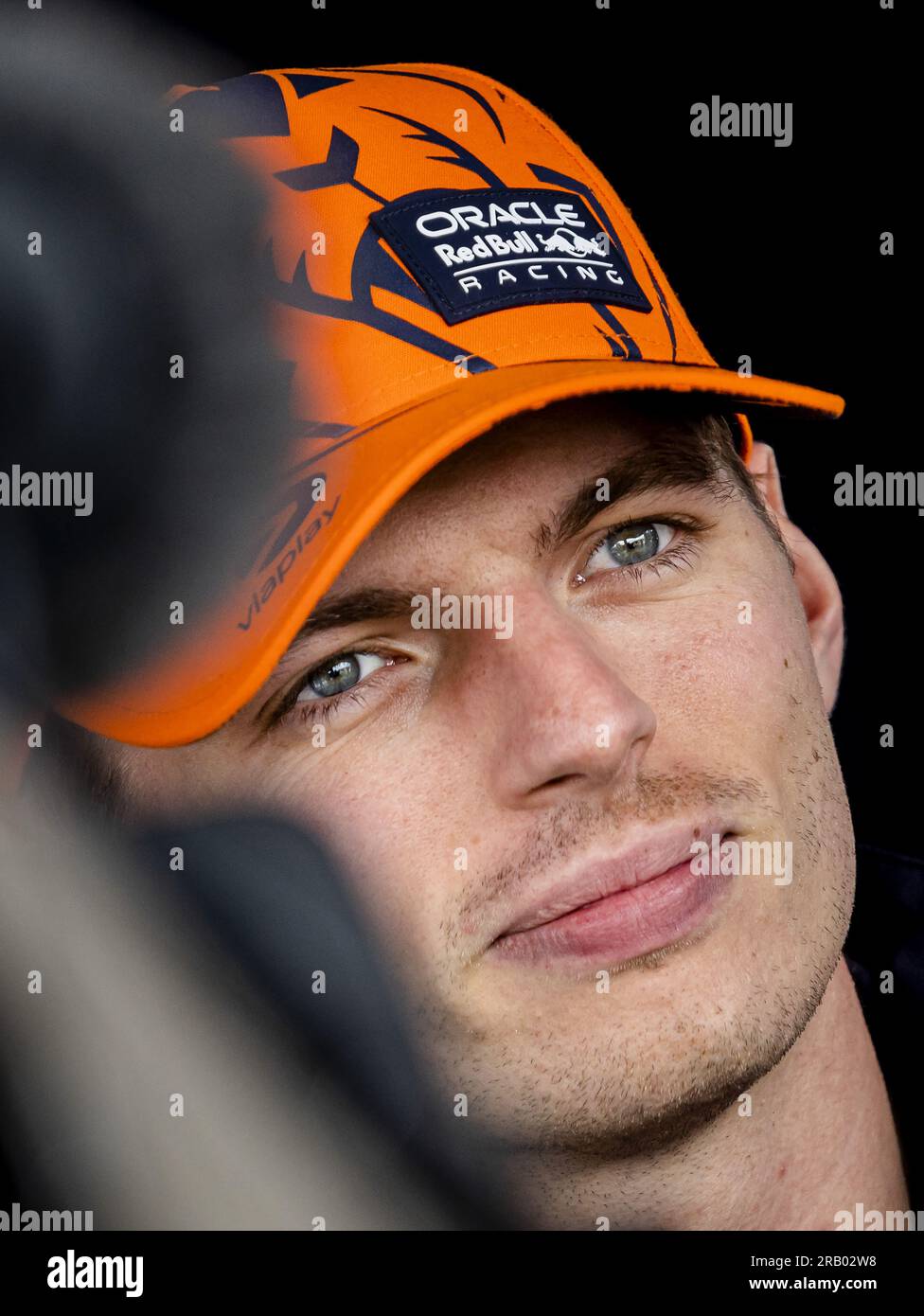 SILVERSTONE - Max Verstappen (Red Bull Racing) speaks to the press at ...