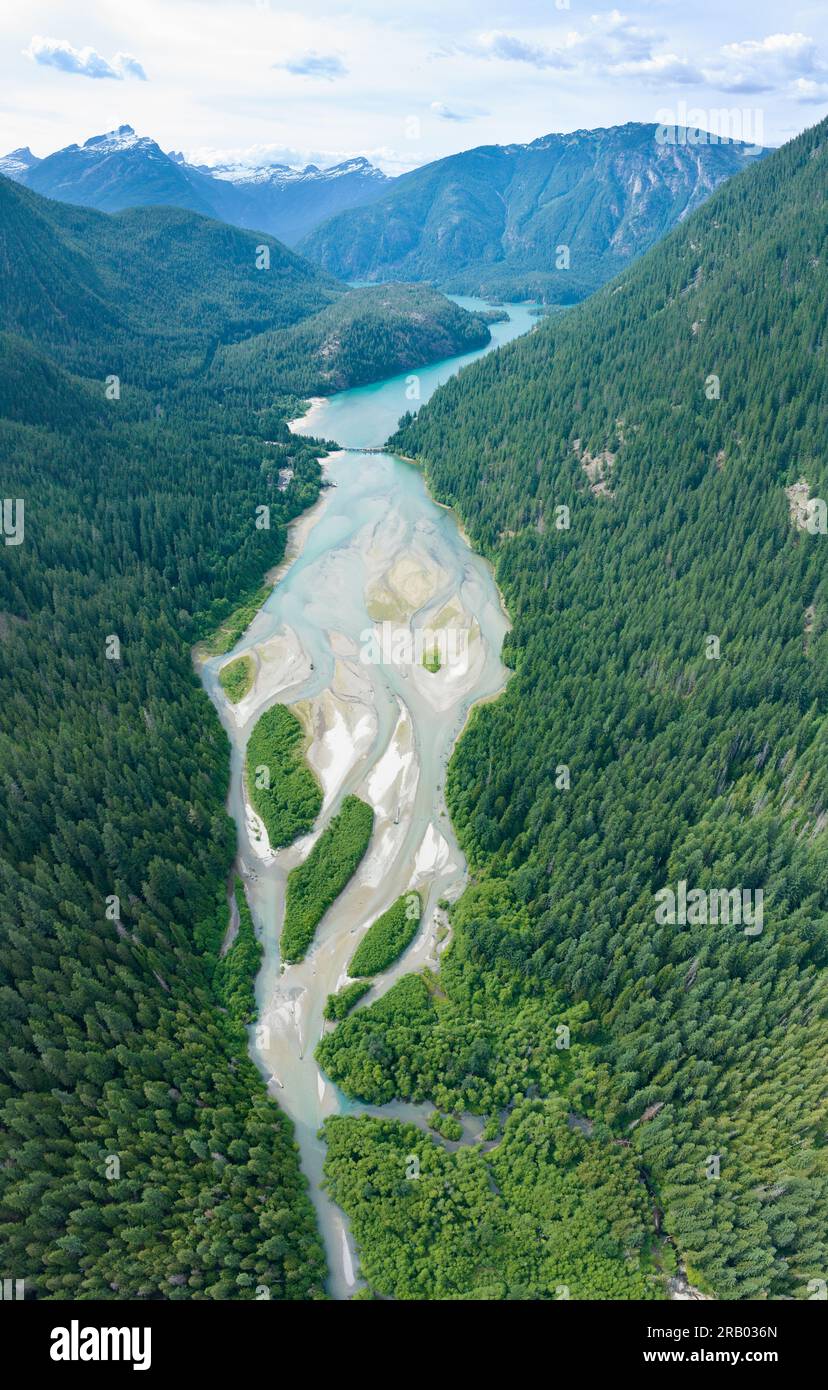 Beautiful creek in mountains aerial hi-res stock photography and images ...