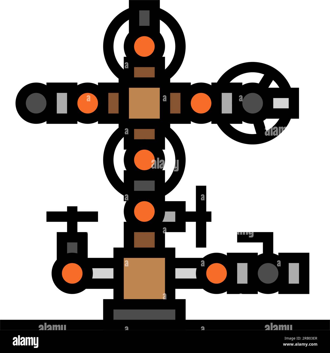 oil wellhead petroleum engineer color icon vector illustration Stock ...