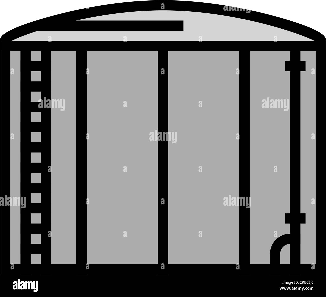 crude oil tank petroleum engineer color icon vector illustration Stock ...
