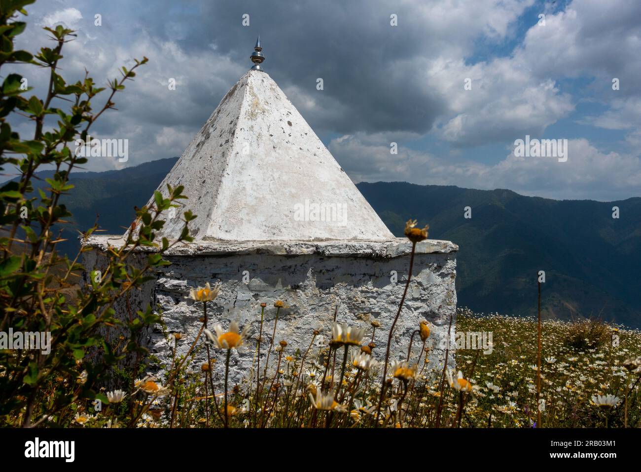 A small temple on a hilltop. These small dome temples are typical in ...