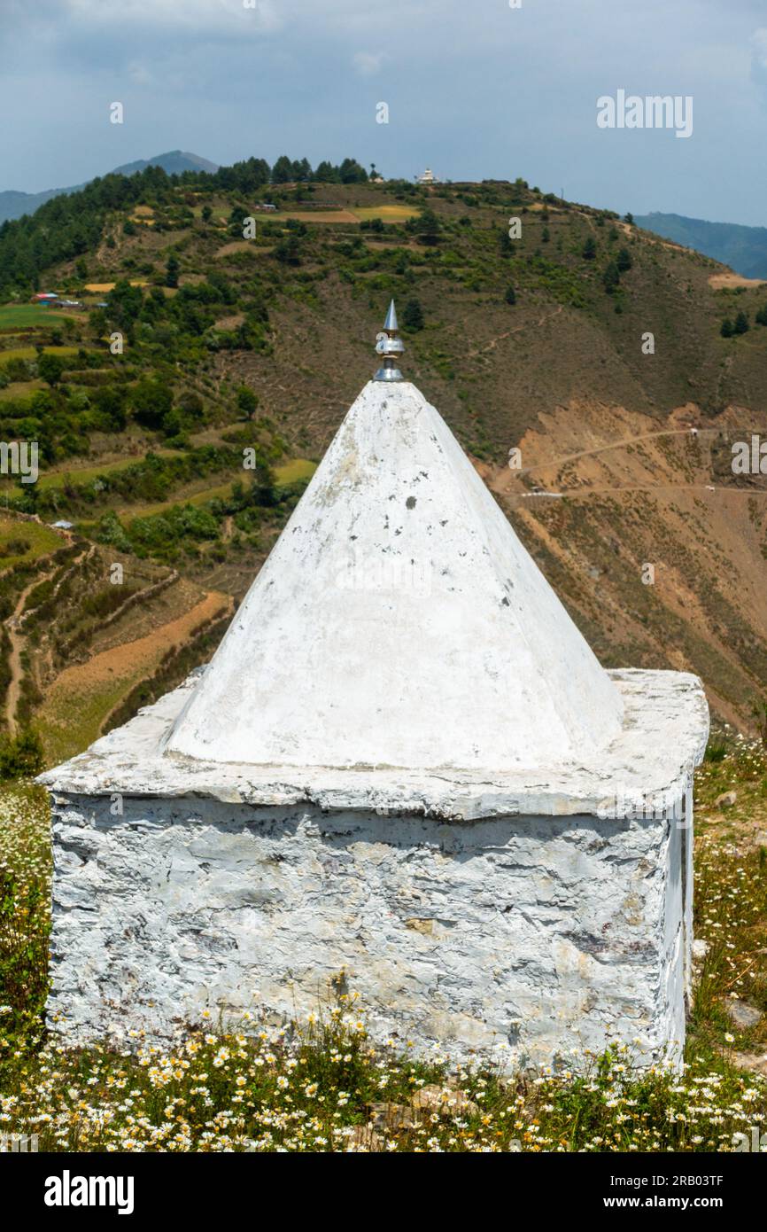 A small temple on a hilltop. These small dome temples are typical in ...