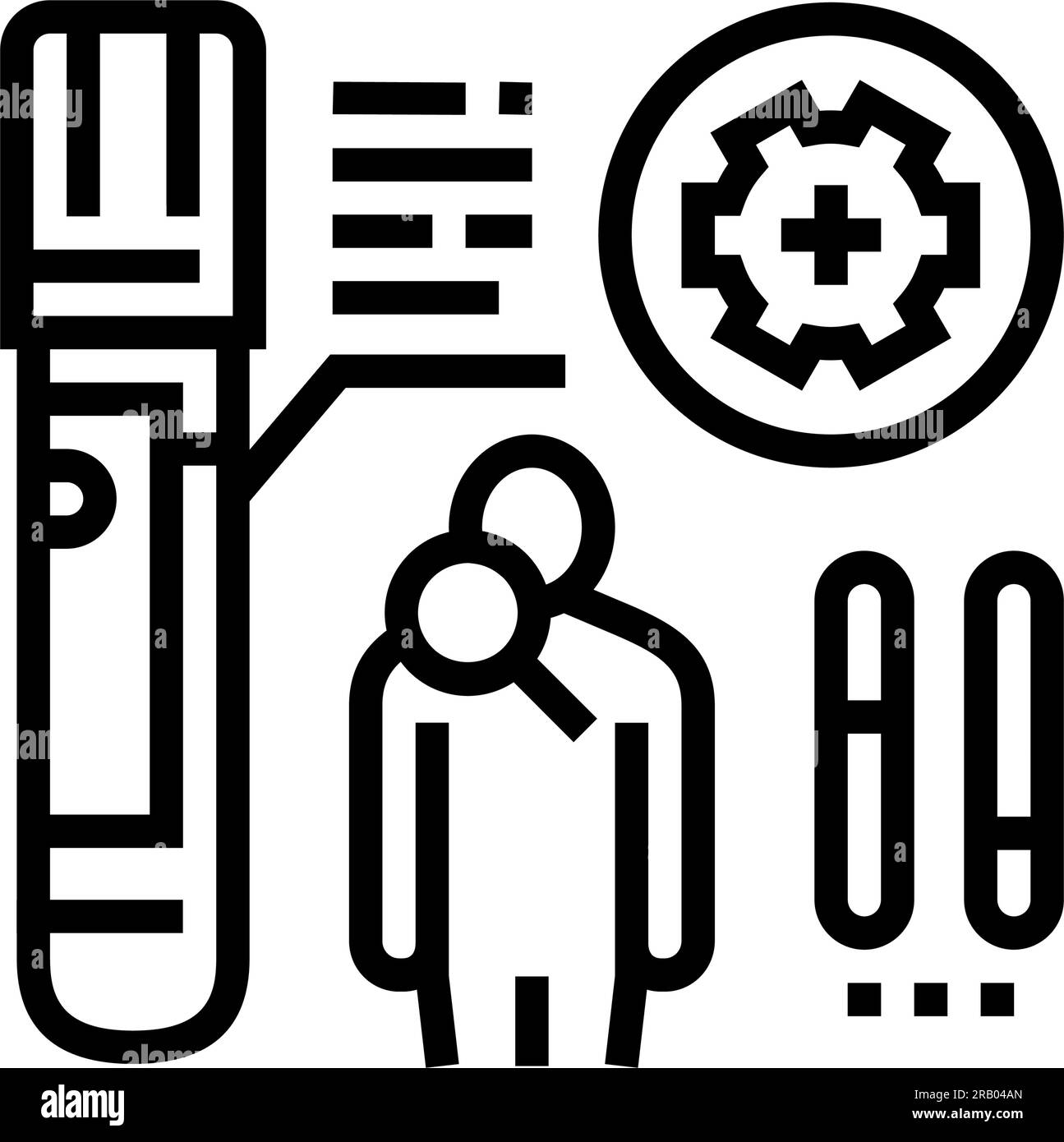 clinical trials biomedical line icon vector illustration Stock Vector ...