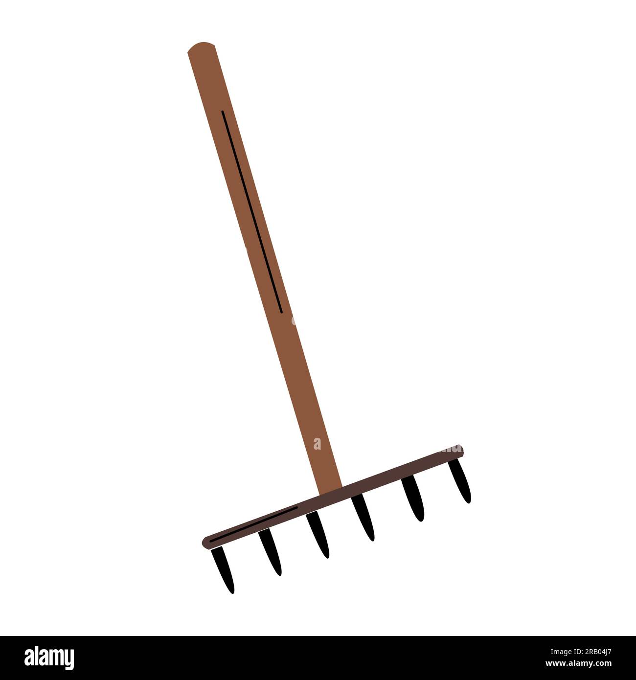 Flat vector rake illustration on white background Stock Vector Image ...