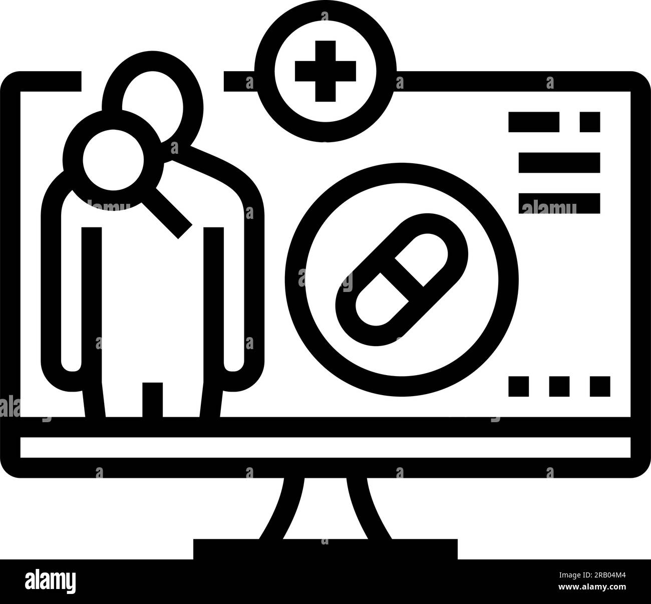 telemedicine technology biomedical line icon vector illustration Stock ...