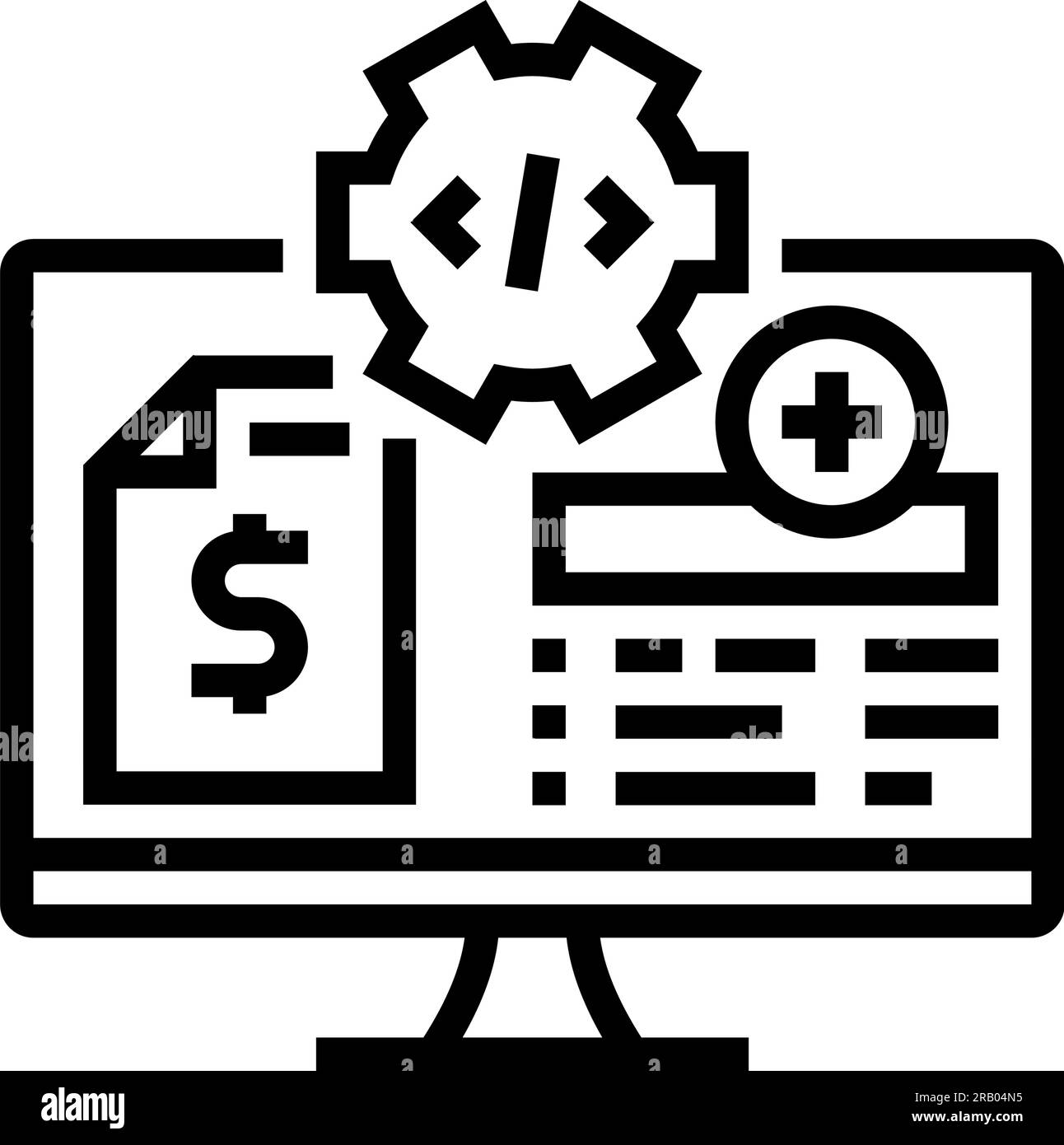 medical coding billing line icon vector illustration Stock Vector Image ...