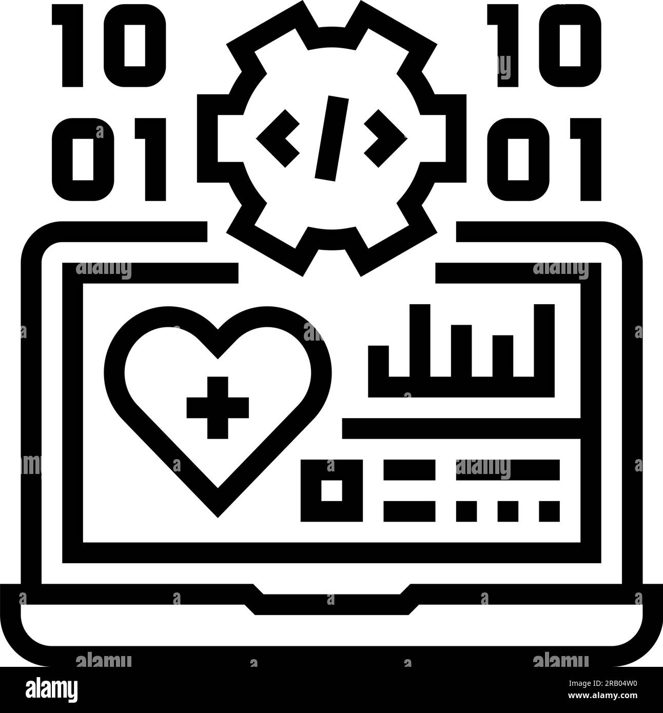 medical software biomedical line icon vector illustration Stock Vector ...