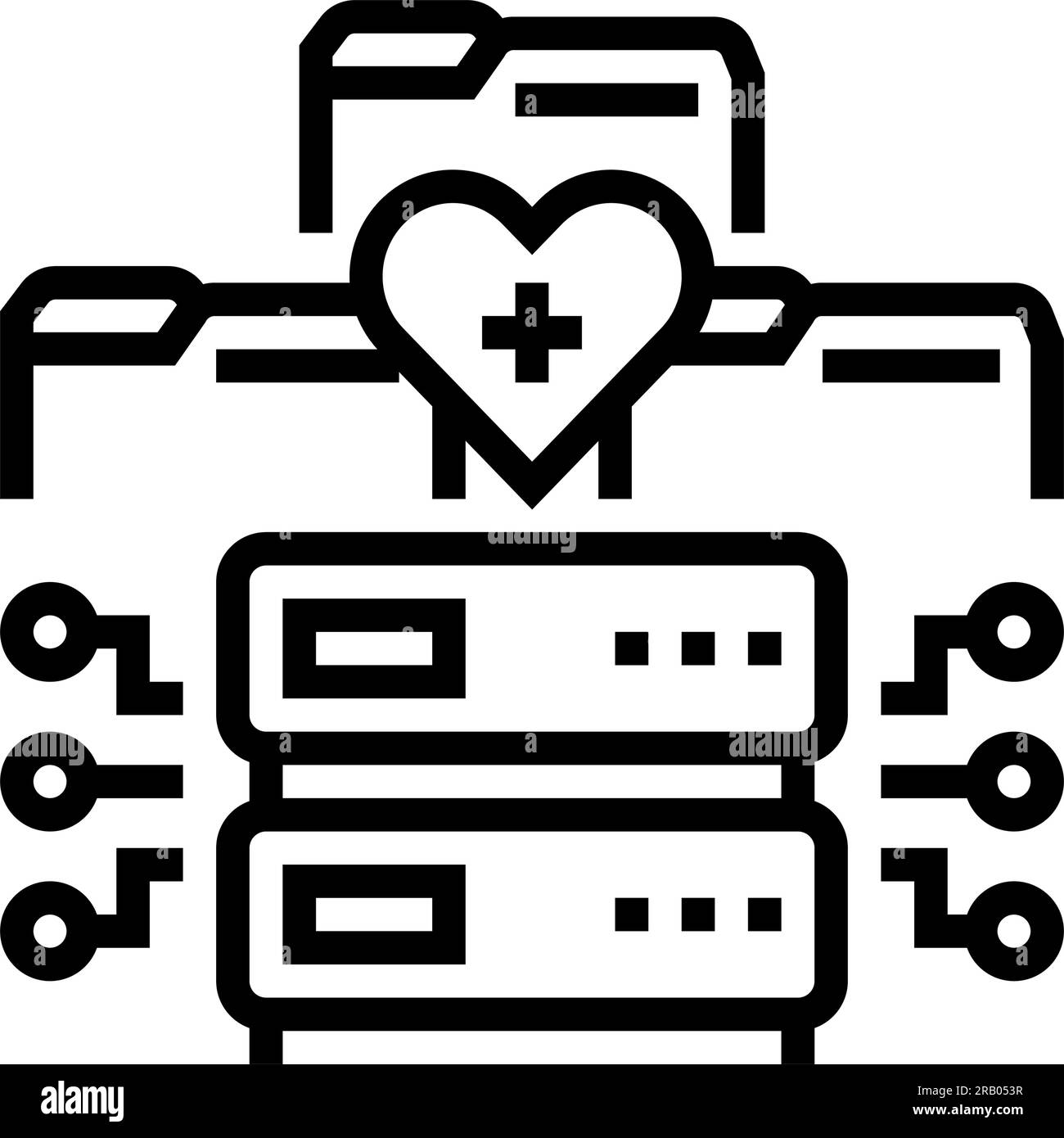 health data analysis line icon vector illustration Stock Vector Image ...