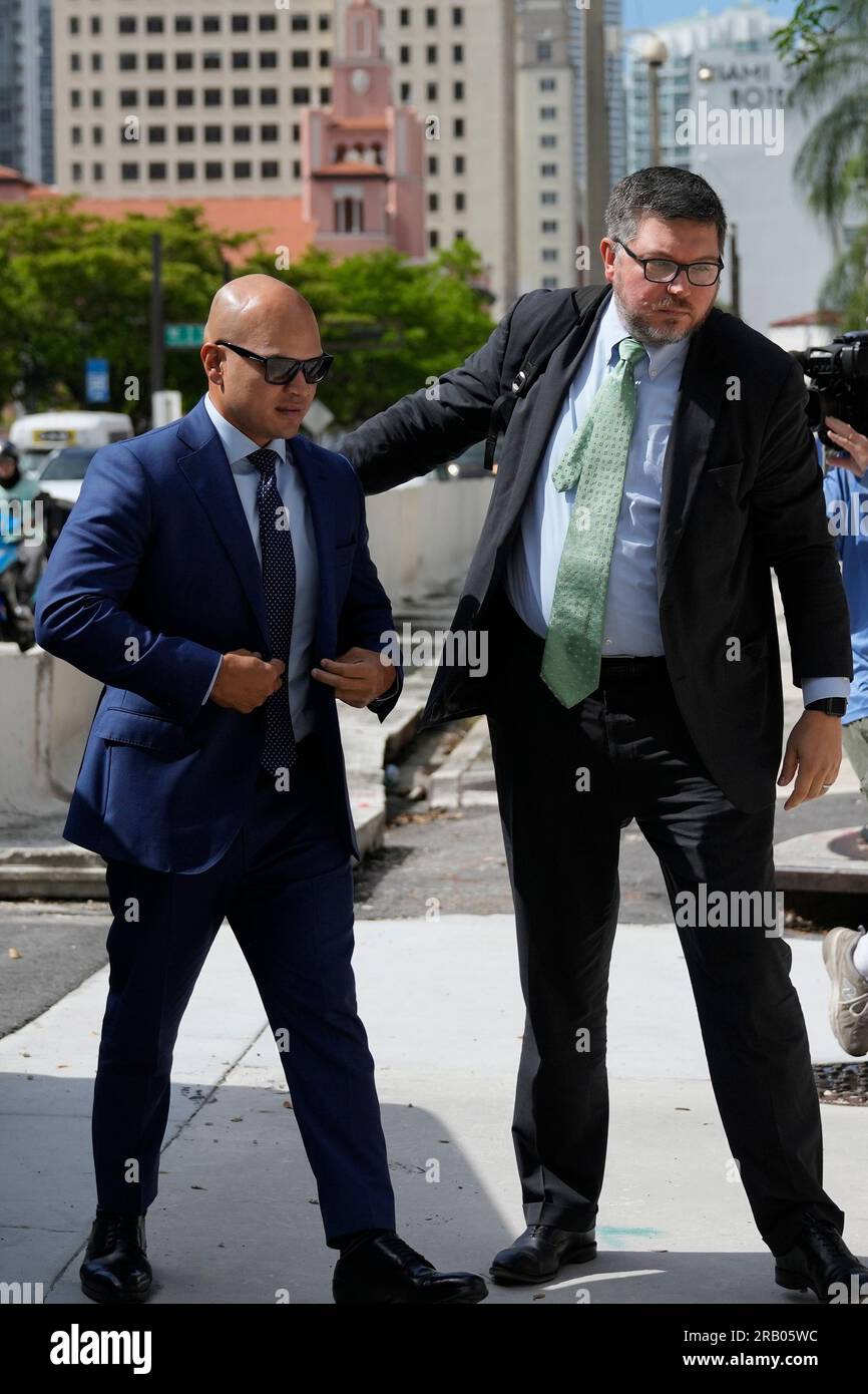 Walt Nauta, left, a valet to former President Donald Trump who is ...