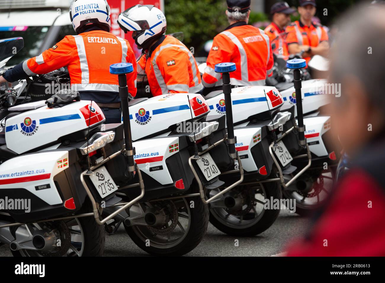 Bilbao, Spain - July 1, 2023: Motorcycles of the Autonomous Police of ...