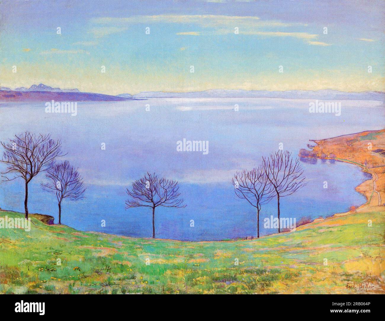 The Lake Geneva from Chexbres 1898 by Ferdinand Hodler Stock Photo - Alamy