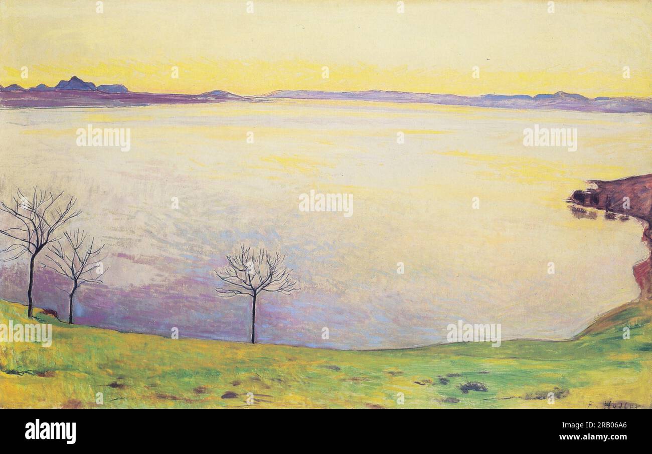 Lake Geneva in Chexbres 1911 by Ferdinand Hodler Stock Photo - Alamy