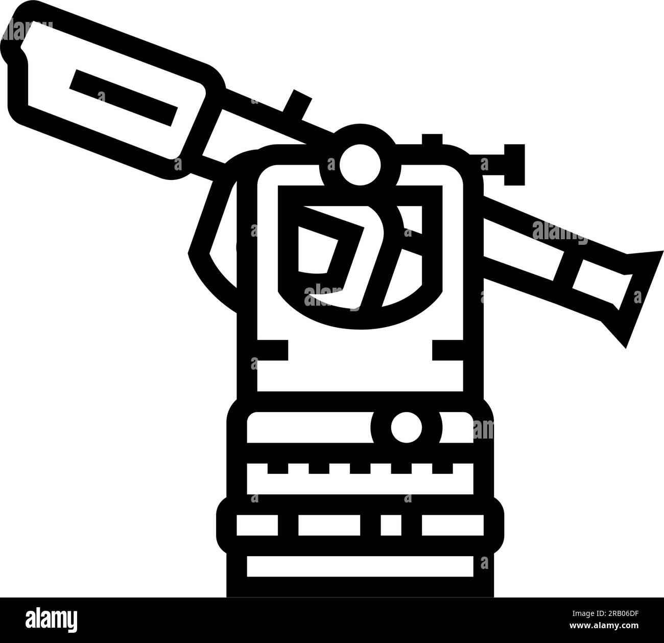 transit level tool civil engineer line icon vector illustration Stock ...