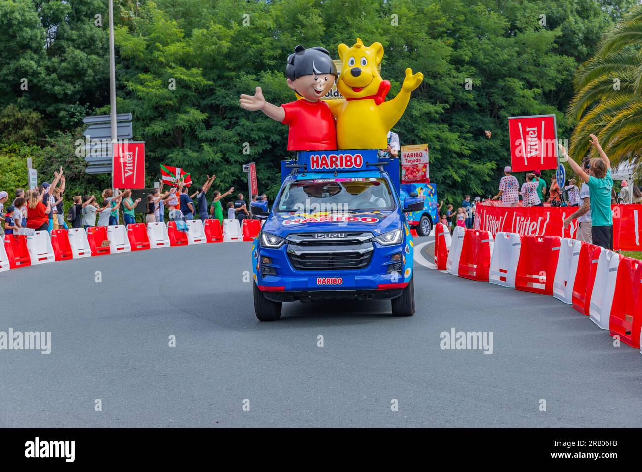 Bayonne, France: 03 July 2023: Caravan car of Tour de France in the 3 ...