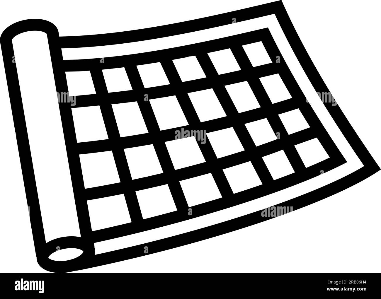 blueprint roll civil engineer line icon vector illustration Stock ...