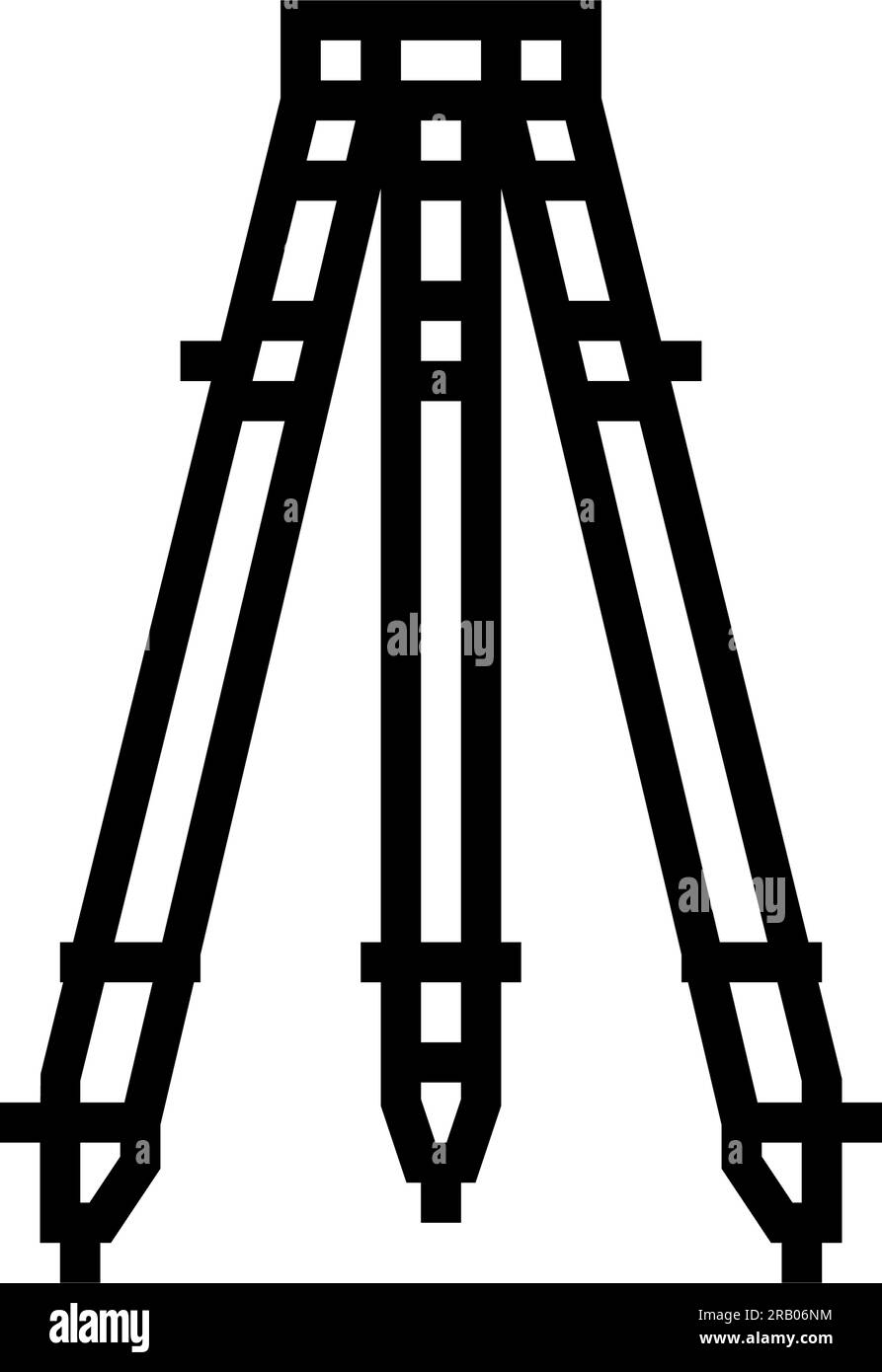 surveyors tripod civil engineer line icon vector illustration Stock ...