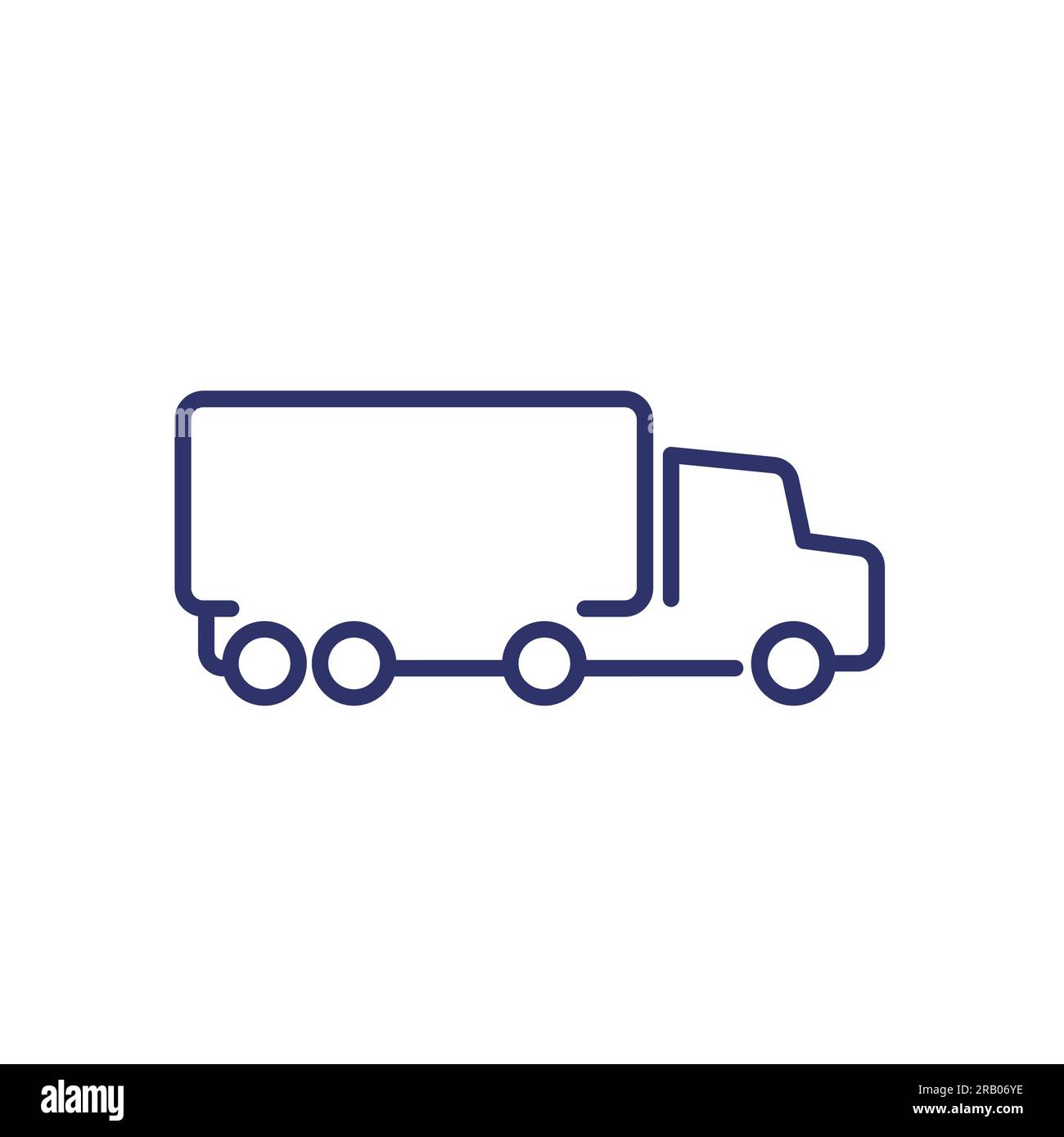 Semi truck line icon Cut Out Stock Images & Pictures - Alamy