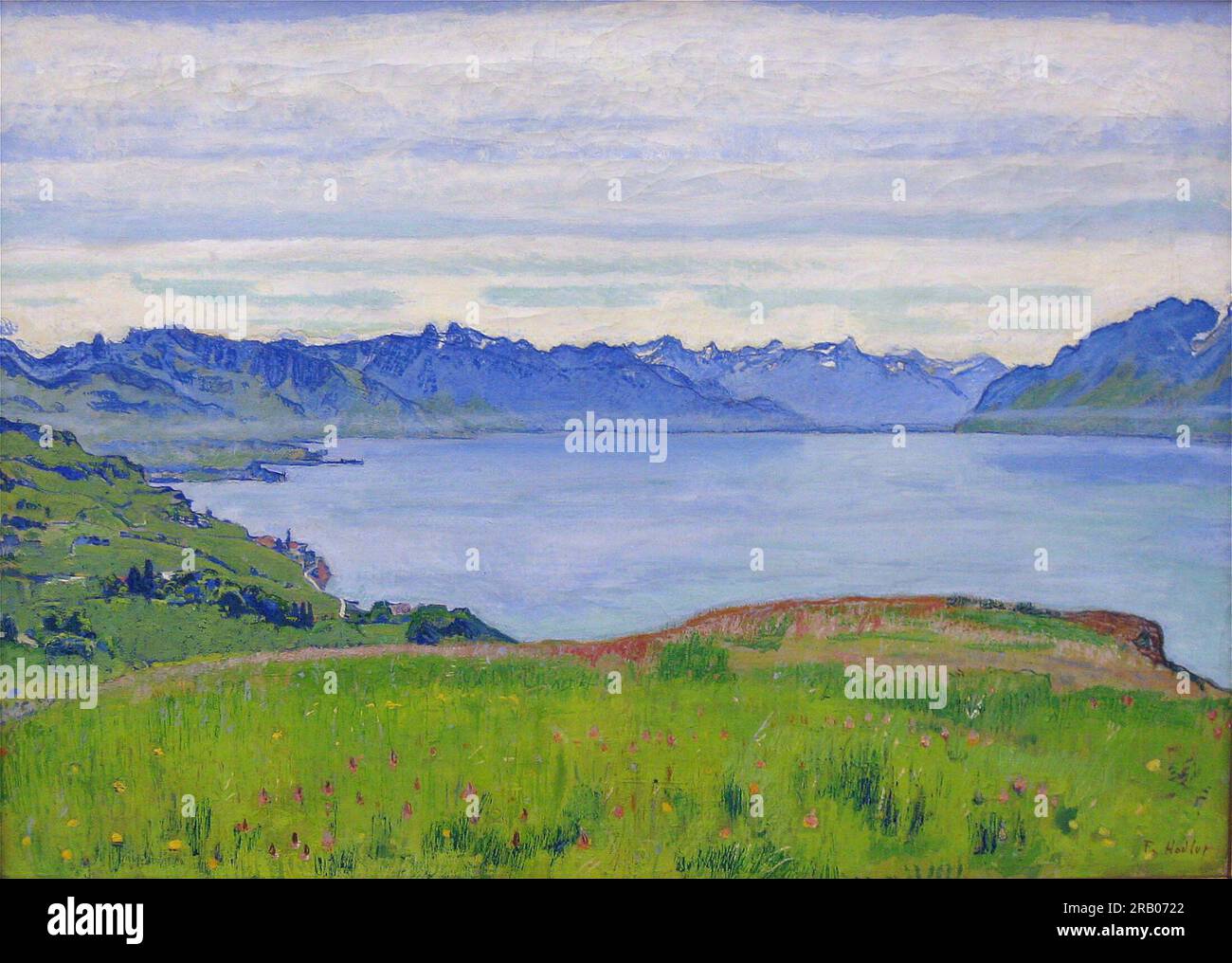 Landscape on Lake Geneva 1906 by Ferdinand Hodler Stock Photo - Alamy