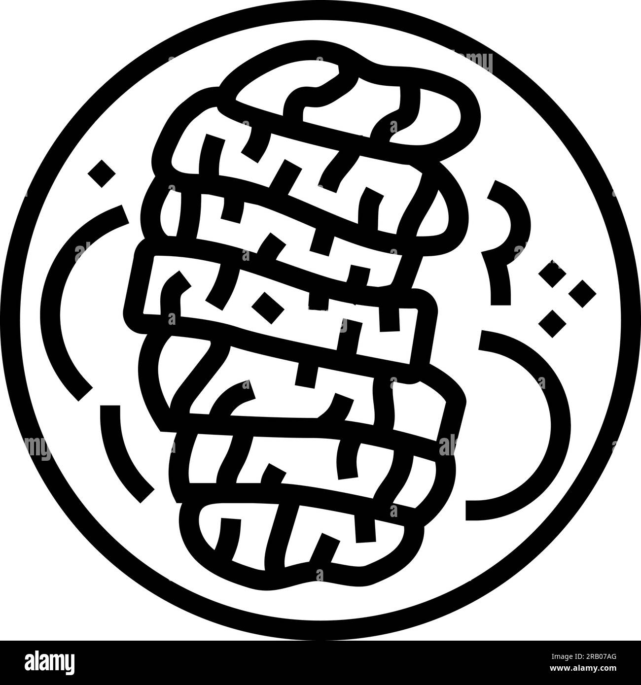 teriyaki chicken japanese food line icon vector illustration Stock ...