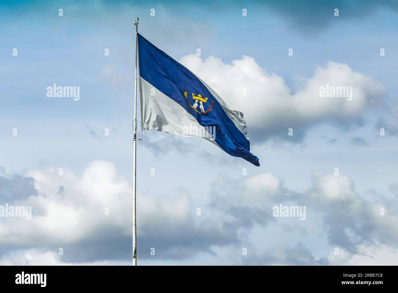 Flag of the city of Ponta Grossa, city of Paraná located in the ...