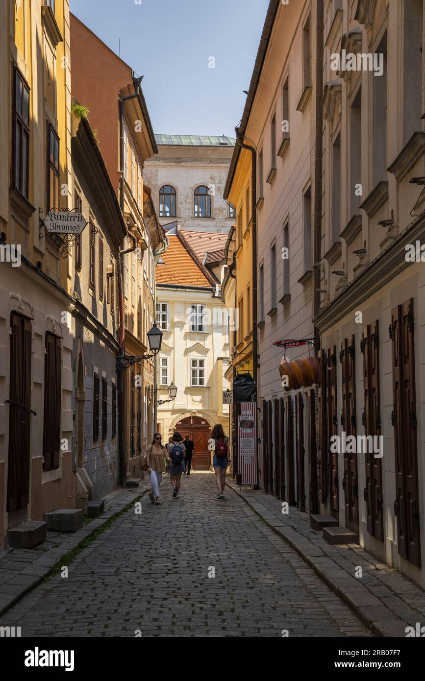 The old narrow streets of Bratislava, Slovakia Stock Photo - Alamy