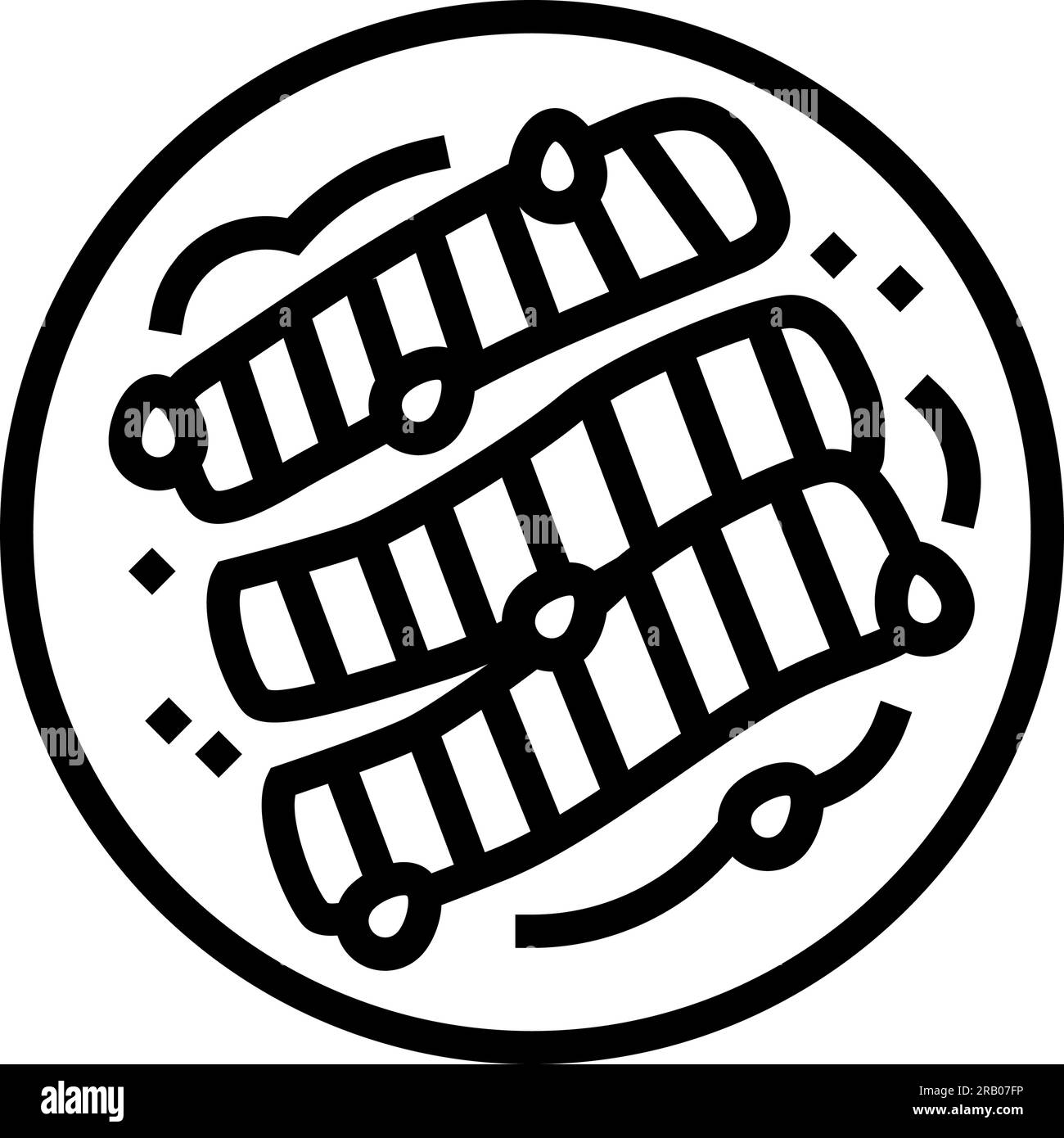 teriyaki salmon japanese food line icon vector illustration Stock ...