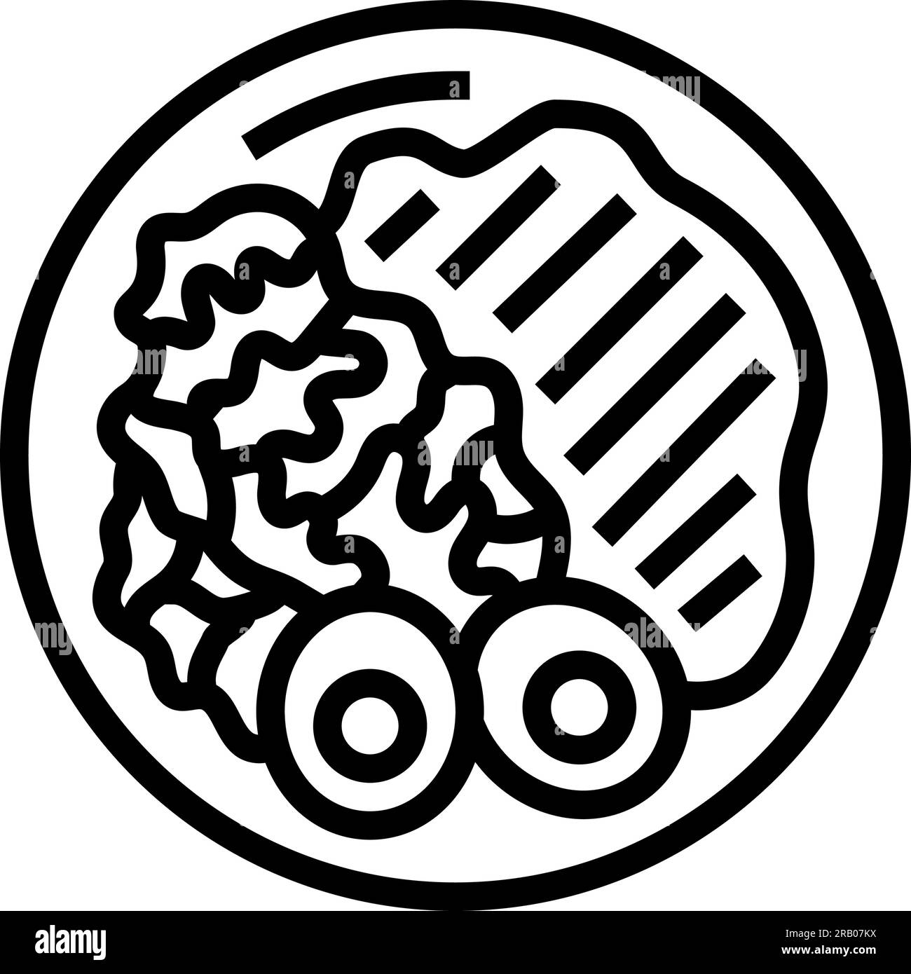 ramen noodles japanese food line icon vector illustration Stock Vector ...
