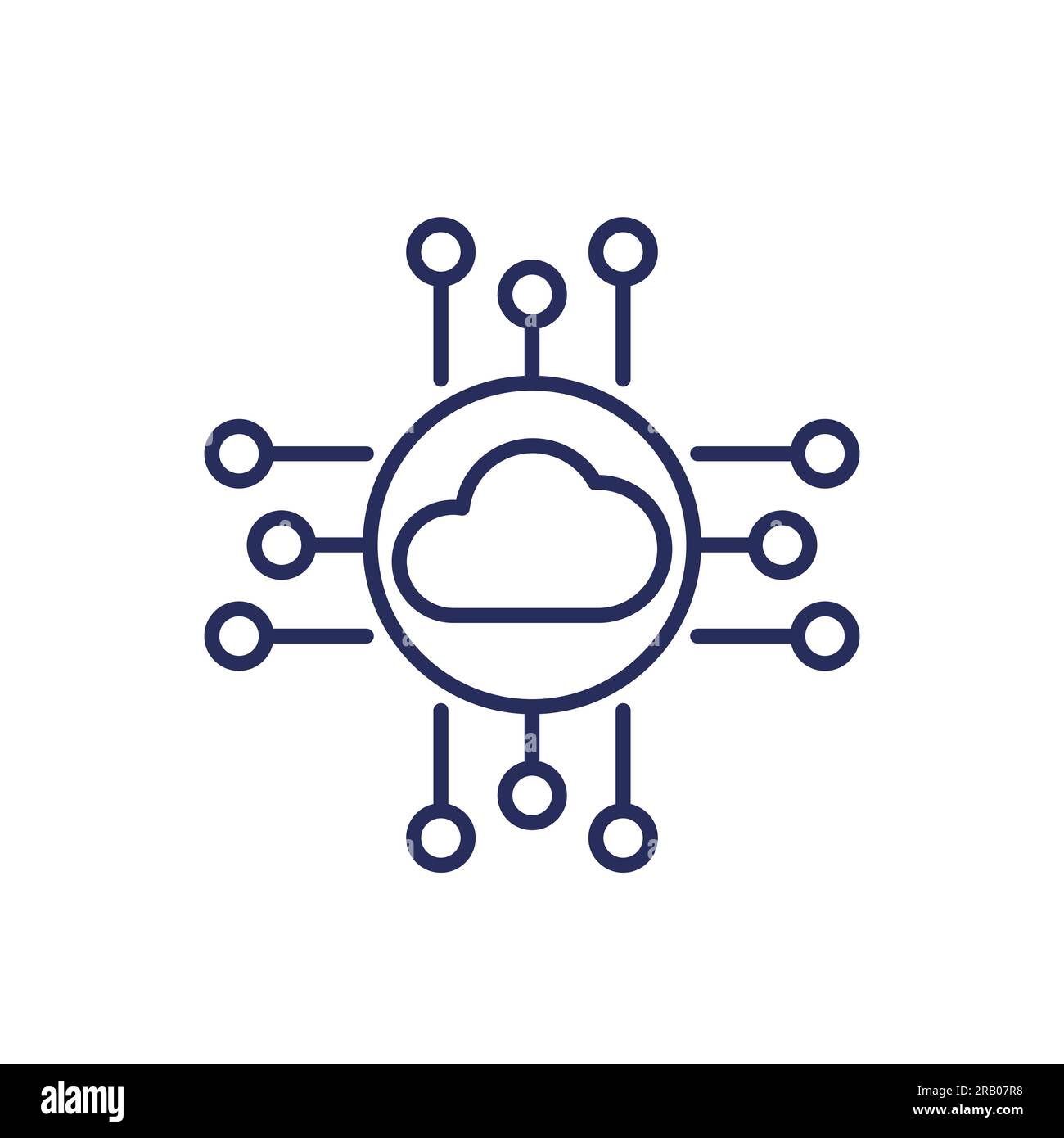 cloud platform line icon on white Stock Vector Image & Art - Alamy