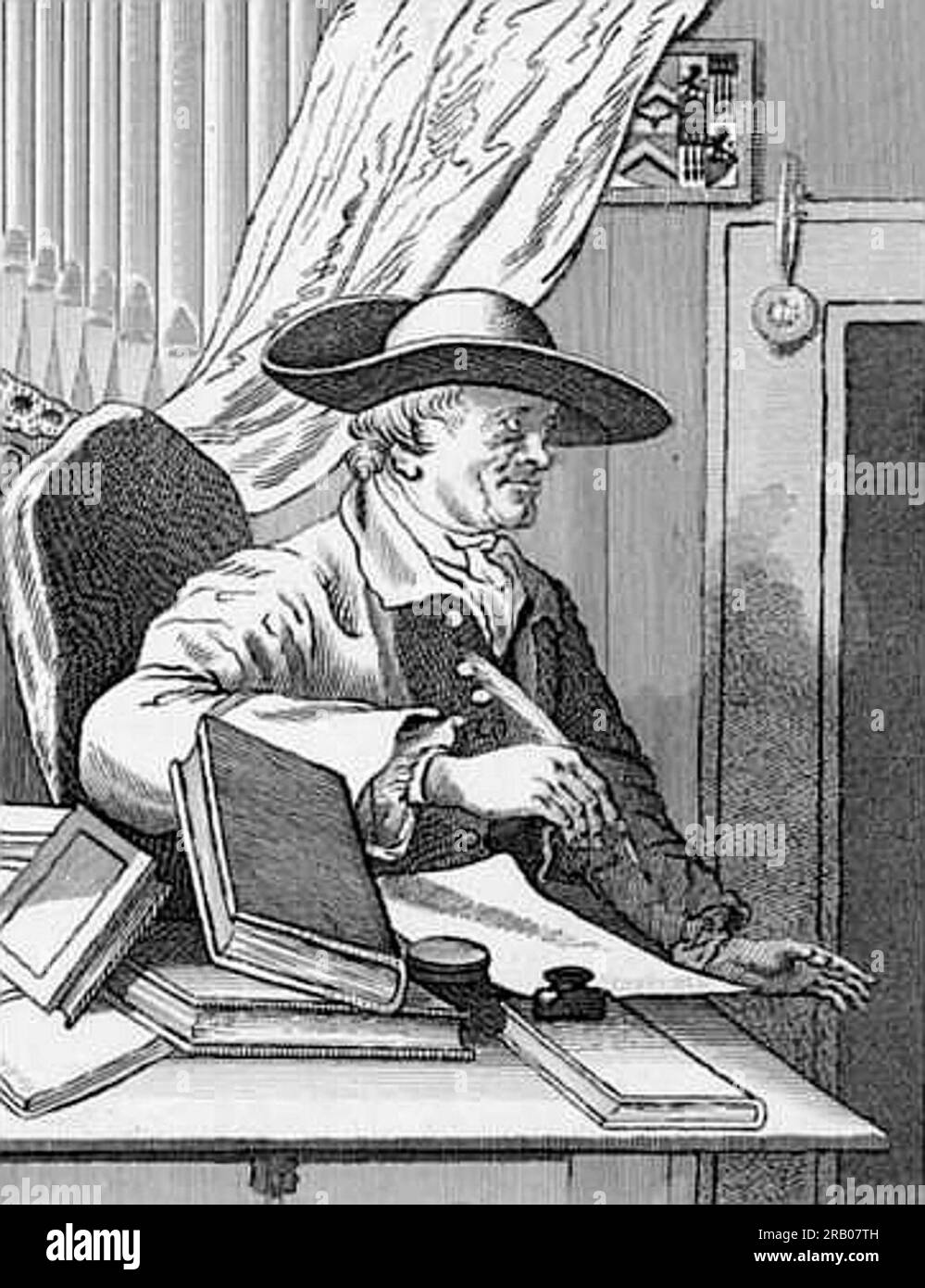 English librettist Thomas Morell by William Hogarth Stock Photo - Alamy