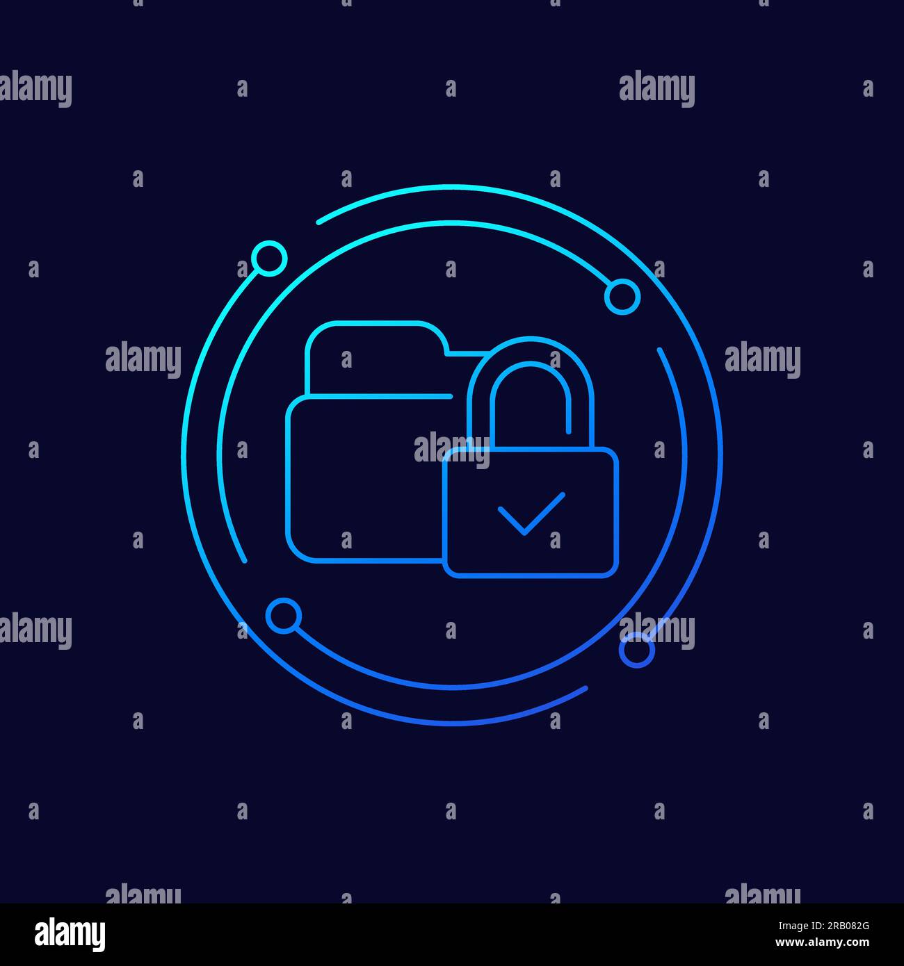 locked folder icon, linear design Stock Vector Image & Art - Alamy