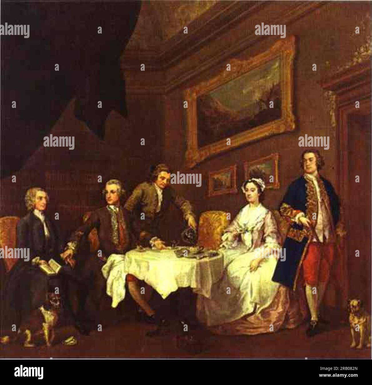 The Strode Family 1742 by William Hogarth Stock Photo - Alamy