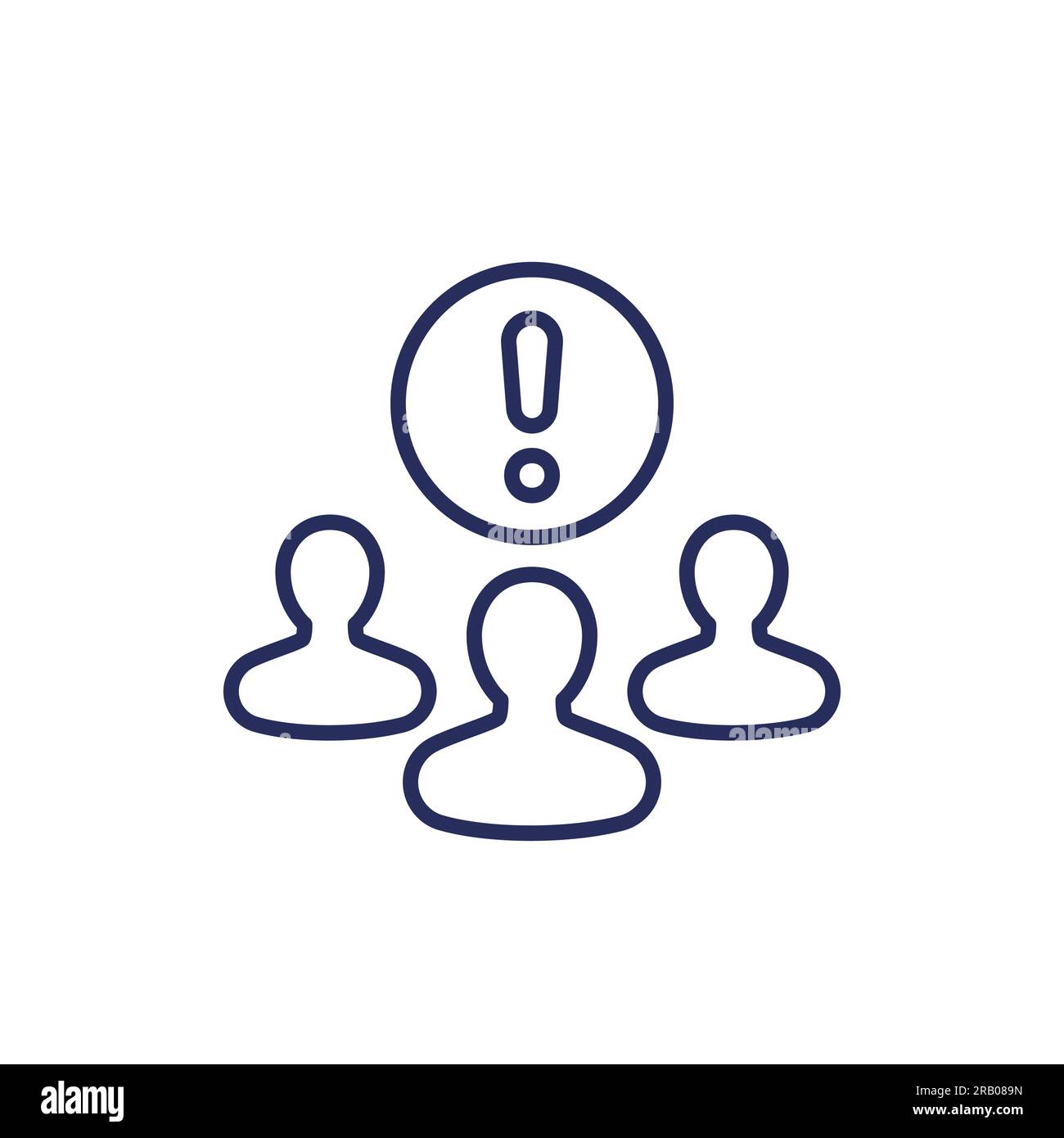 Attention line icon exclamation Stock Vector Images - Alamy